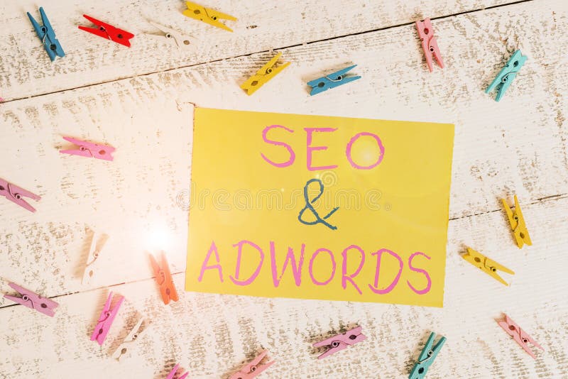 Conceptual Hand Writing Showing Seo and Adwords. Business Photo Text ... Conceptual Hand Writing Showing Seo and Adwords. Business Photo Text ...