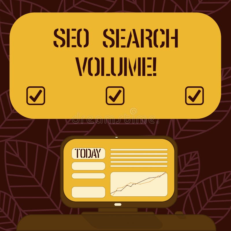 Conceptual Hand Writing Showing Seo Search Volume. Business Photo Text ... Conceptual Hand Writing Showing Seo Search Volume. Business Photo Text ...