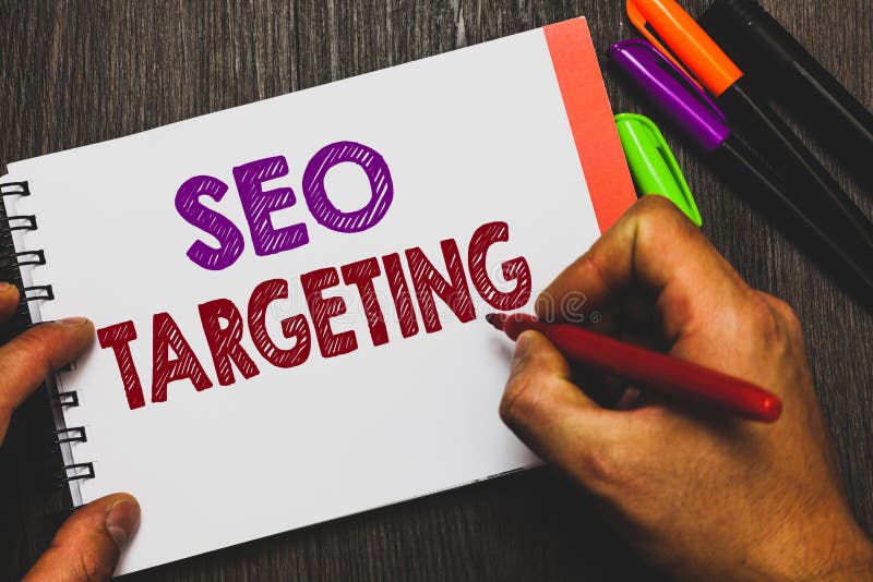 Conceptual Hand Writing Showing Seo Targeting. Business Photo Text ... Conceptual Hand Writing Showing Seo Targeting. Business Photo Text ...