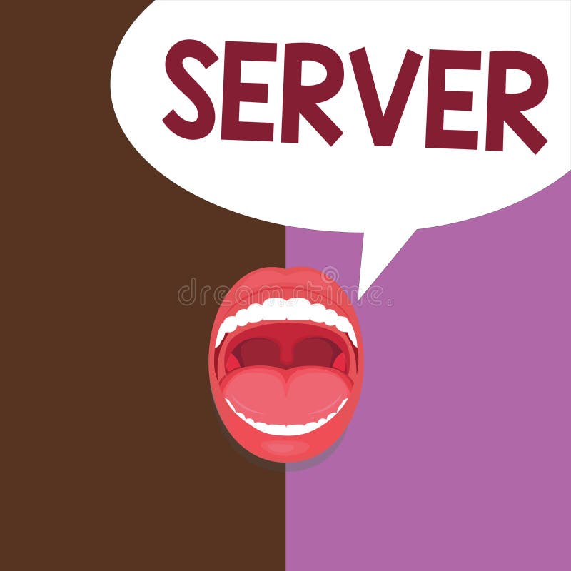 Conceptual Hand Writing Showing Server. Business Photo Showcasing Computer Program Which Manages ...