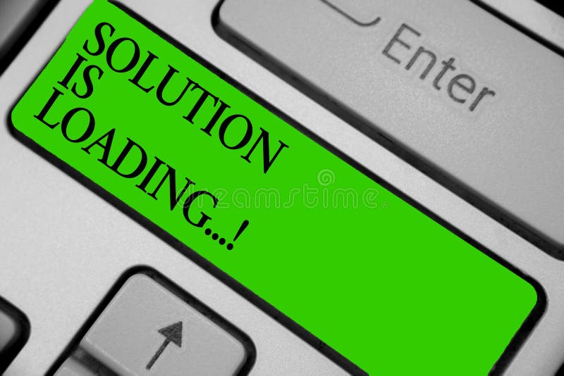Conceptual Hand Writing Showing Solution is Loading... Stock Photo ...