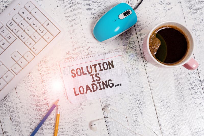 Conceptual Hand Writing Showing Solution is Loading. Business Photo ...