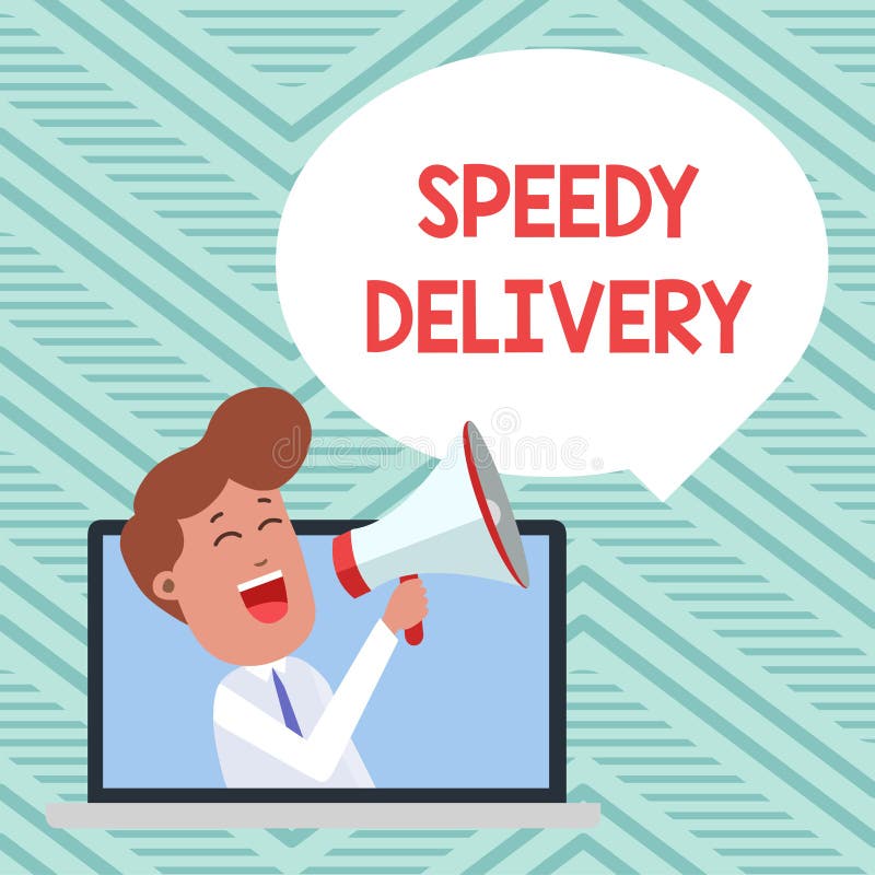Conceptual Hand Writing Showing Speedy Delivery. Business Photo ... Conceptual Hand Writing Showing Speedy Delivery. Business Photo ...