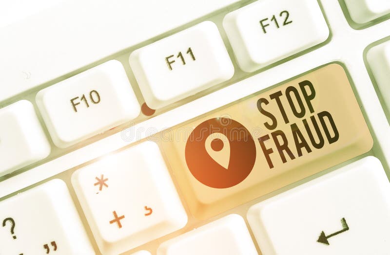 Conceptual Hand Writing Showing Stop Fraud. Business Photo Showcasing ... Conceptual Hand Writing Showing Stop Fraud. Business Photo Showcasing ...