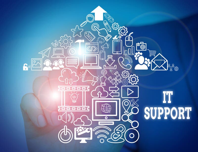 Conceptual Hand Writing Showing it Support. Business Photo Showcasing ...