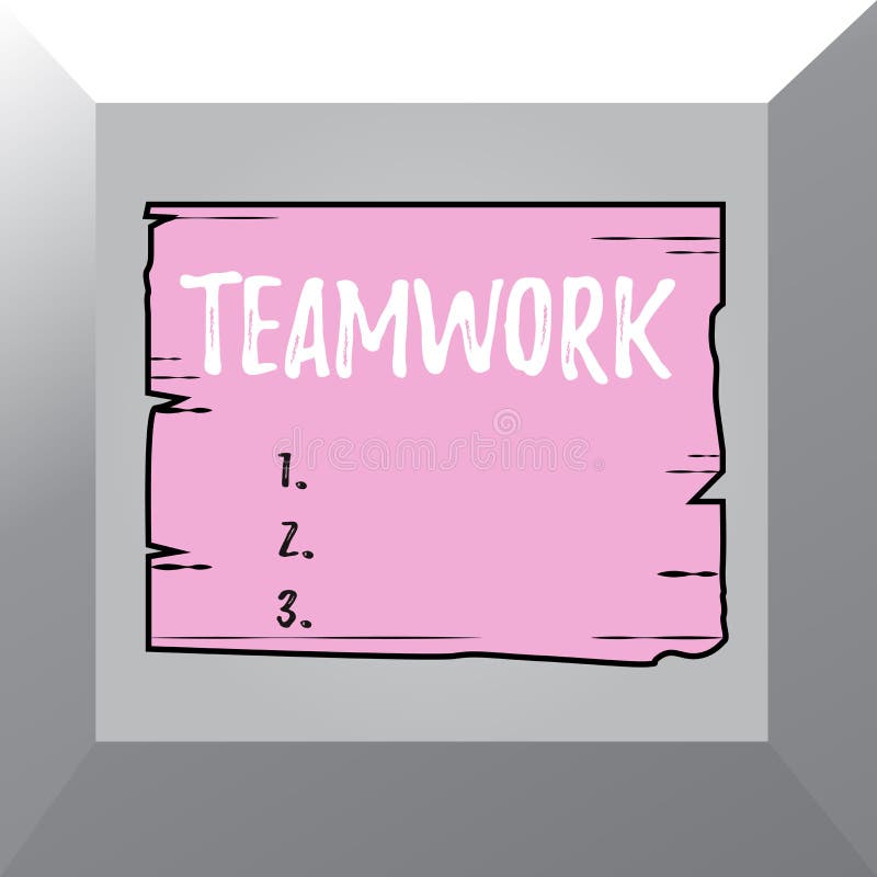 Conceptual Hand Writing Showing Teamwork. Business Photo Showcasing ...