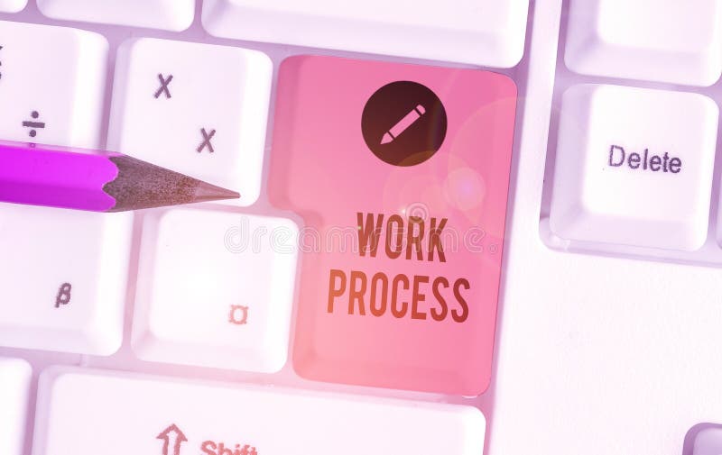 Conceptual Hand Writing Showing Work Process. Business Photo Showcasing ...