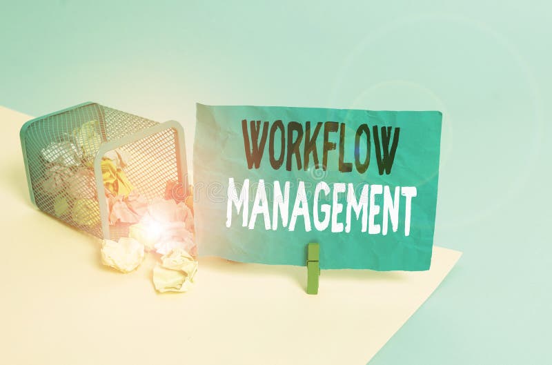 Conceptual Hand Writing Showing Workflow Management. Business Photo ...