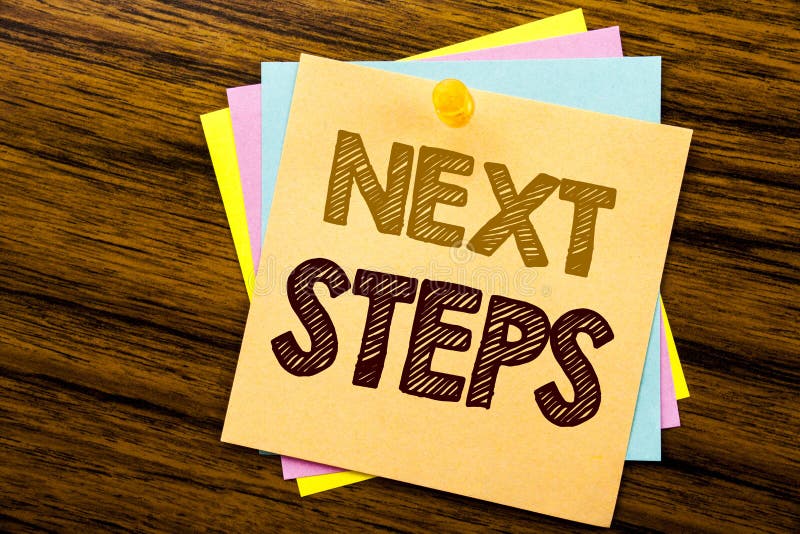 Conceptual Hand Writing Text Caption Inspiration Showing Next Steps ...