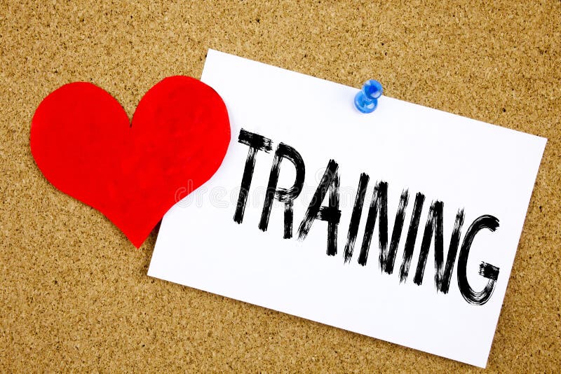 Conceptual Hand Writing Text Caption Inspiration Showing Training ...