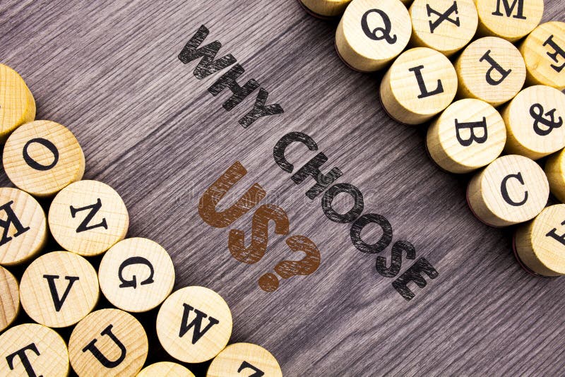 Conceptual Hand Writing Text Showing Why Choose Us Question. Concept ...