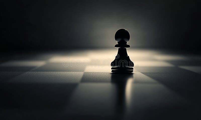 A Conceptual, High-quality Photograph of a Small Chess Pawn Standing on ...