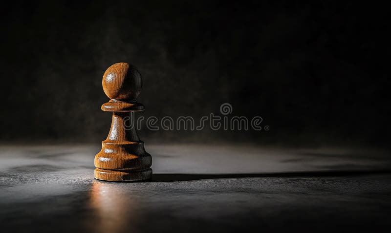 A Conceptual, High-quality Photograph of a Small Chess Pawn Standing on ...