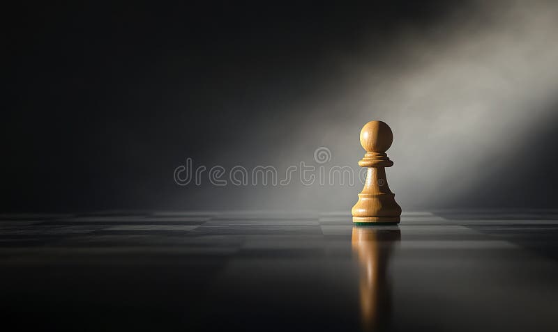A Conceptual, High-quality Photograph of a Small Chess Pawn Standing on ...