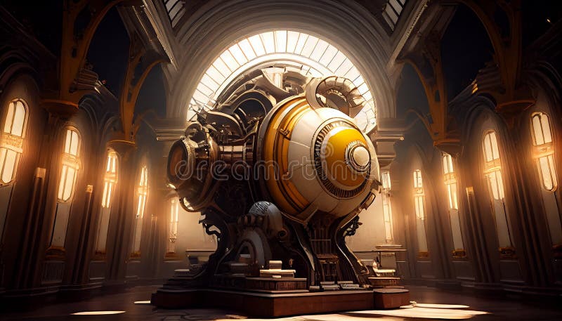 Conceptual High Tech Power Plant Thermonuclear or Nuclear Reactor ...