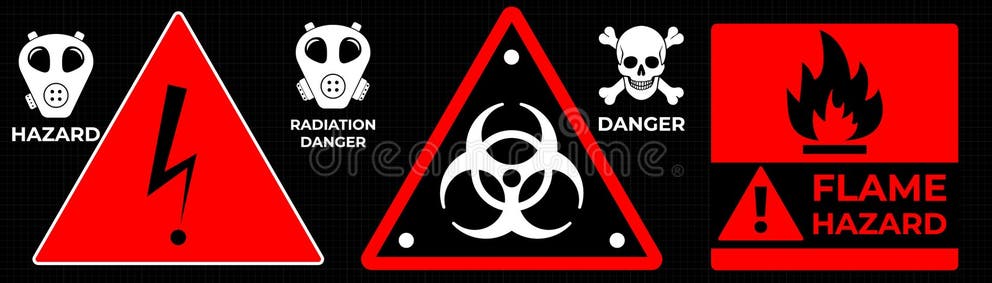 Conceptual HUD Danger Zone Layout Featuring Red Warning Frames Stock ...