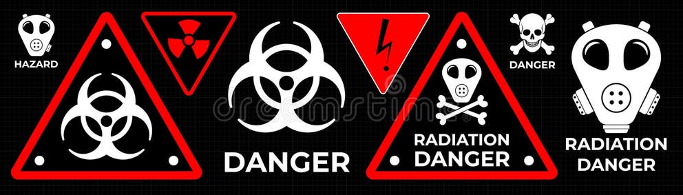 Conceptual HUD Danger Zone Layout Featuring Red Warning Frames Stock ...