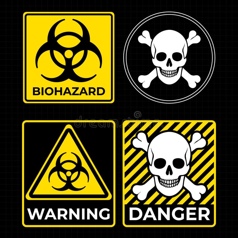 Conceptual HUD Danger Zone Layout Featuring Red Warning Frames Stock ...