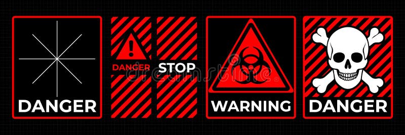 Conceptual HUD Danger Zone Layout Featuring Red Warning Frames and ...