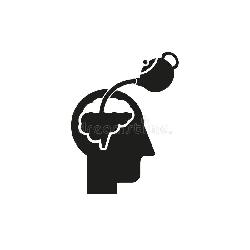 Conceptual Icon about Brain Tone with Tea. the Effect of Tea. Vector ...