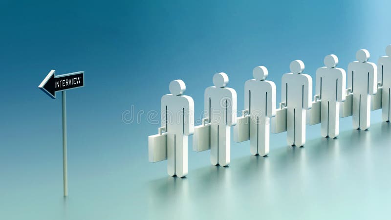 Conceptual Iconic Working People Stock Illustration - Illustration of ...