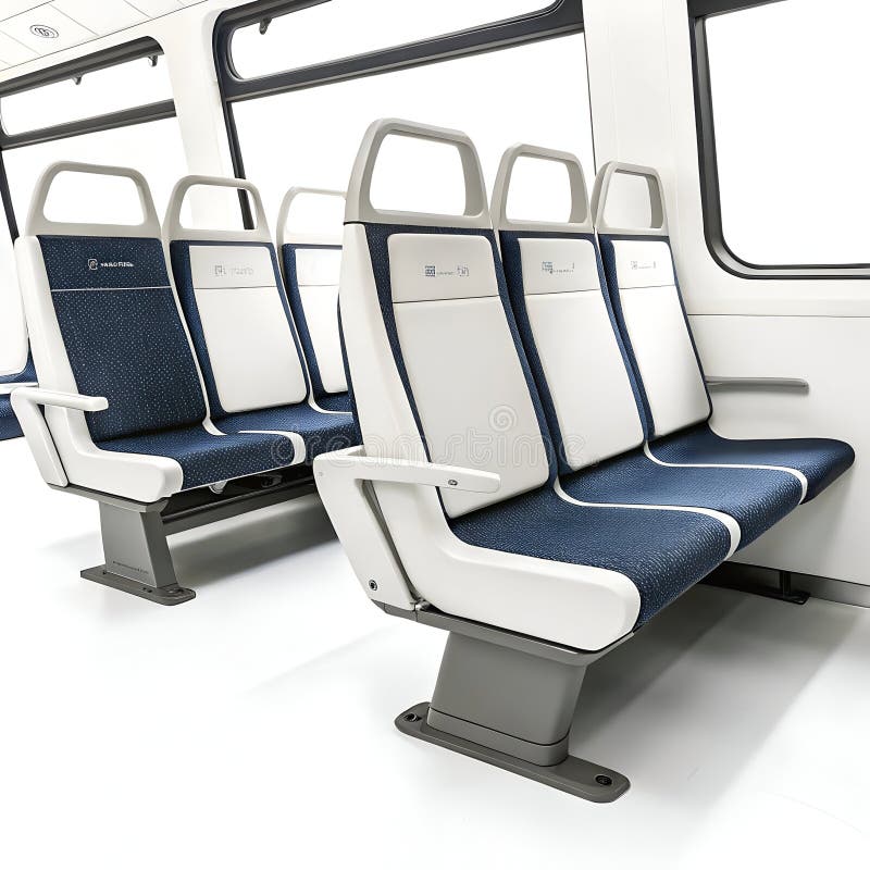 Abstract Train Seats Isolated on White Background Stock Illustration ...