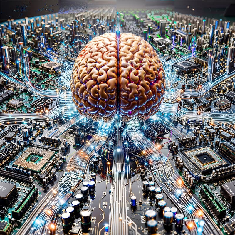 A Conceptual Illustration of Artificial Intelligence with a Human Brain ...