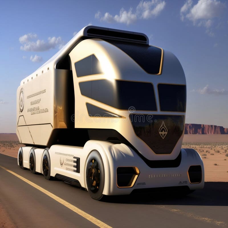 Conceptual Illustration of an Autonomous Cargo Truck for the Future of ...