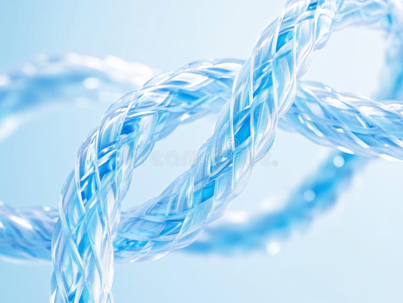 Conceptual Illustration of Blue Twisted Cables, Technology and ...