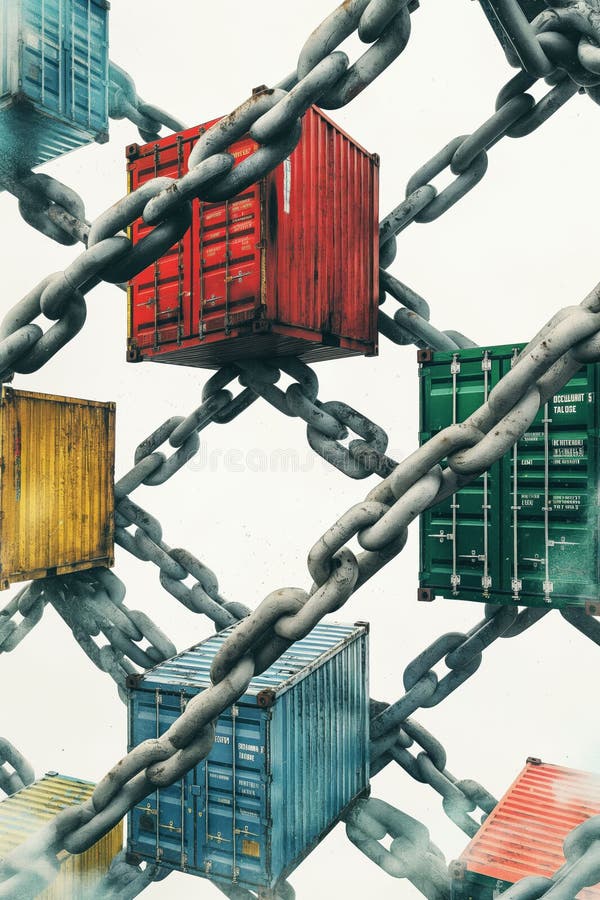 Conceptual Illustration of Cargo Chains and Containers Affecting Global ...