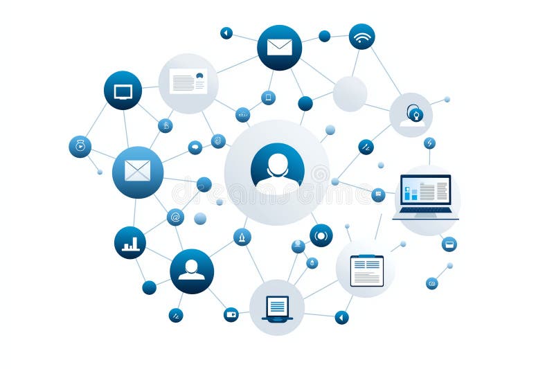 A Conceptual Illustration Depicting Digital Communication and ...