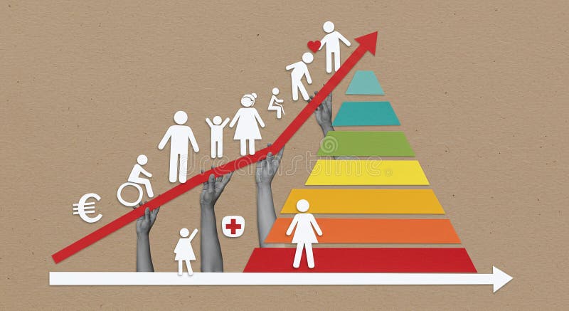 Hierarchy of Needs and Progress Stock Illustration - Illustration of ...