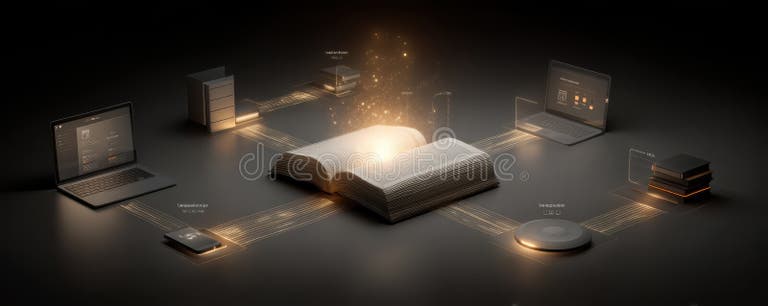 Conceptual Illustration of Digital Knowledge Sharing and Connected ...