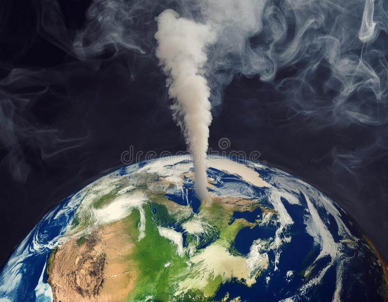 Illustration of Earth before and after Apocalypse Stock Illustration ...