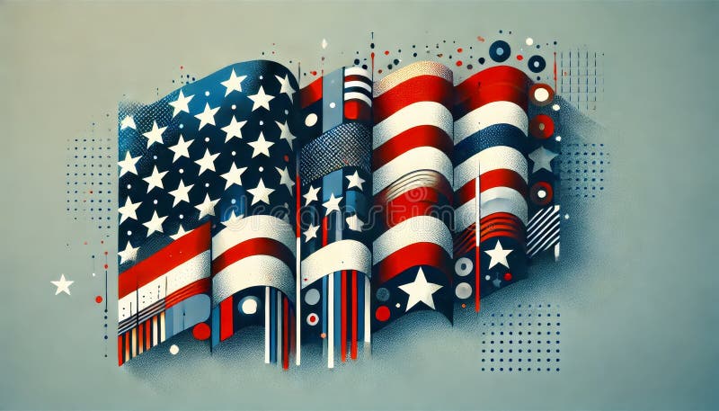 A Conceptual Illustration Featuring the Flag of the USA in a Creative ...