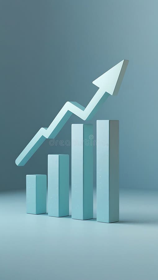 Conceptual Illustration of a Financial Growth Chart with an Upward ...