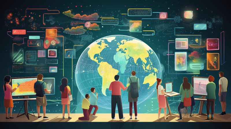 A Conceptual Illustration of the Future of Education, with Students ...