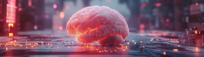 Conceptual Illustration of a Human Brain and Supercomputer Integration ...