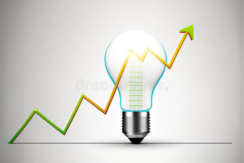 Conceptual Illustration of the Increase in Electricity Prices, Generative AI Stock Illustration ...