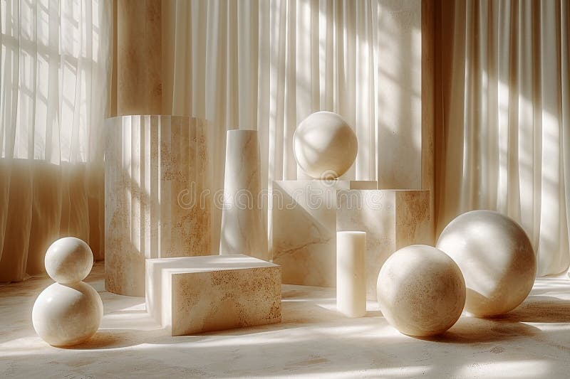 Conceptual Illustration of a Light Interior Design Stock Illustration ...