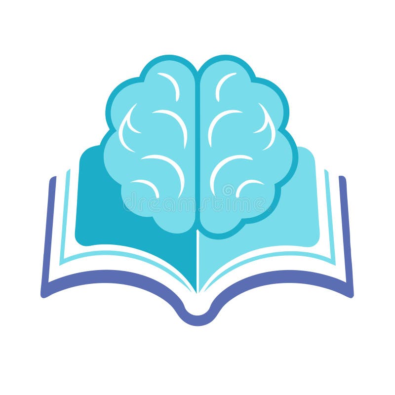 Open Book with Brain Graphic: Knowledge, Education, and Learning ...