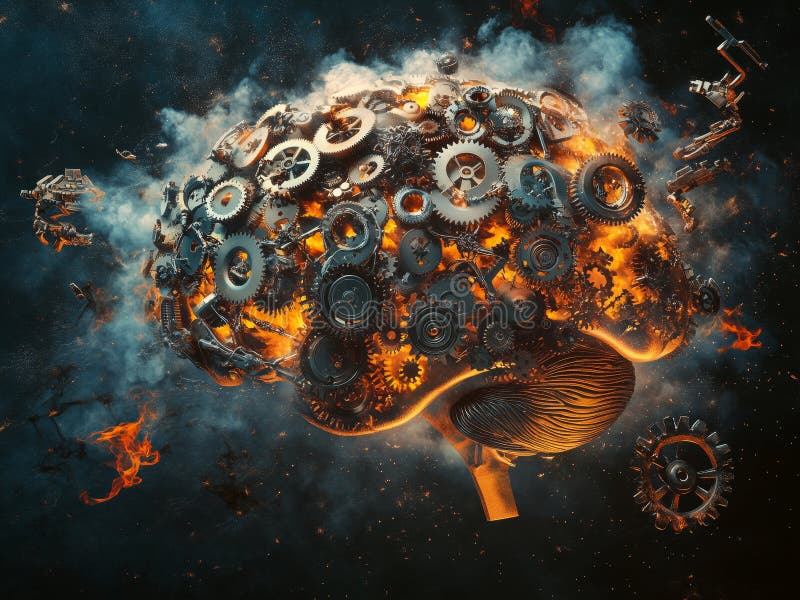 Overstrained Human Brain Stock Illustrations – 5 Overstrained Human ...