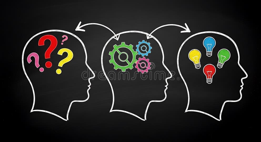 Conceptual Illustration of Problem Solving Process with Question Stock ...