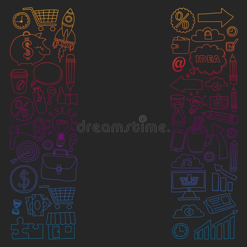 Business and Management Background. Pattern with Finance Icons ...
