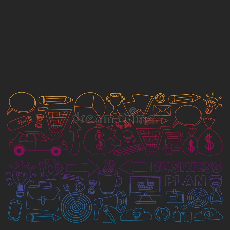 Business and Management Background. Pattern with Finance Icons ...