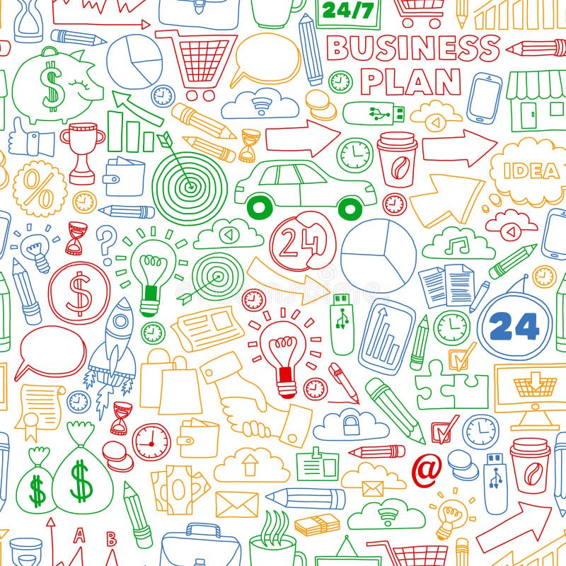 Business and Management Background. Pattern with Finance Icons ...