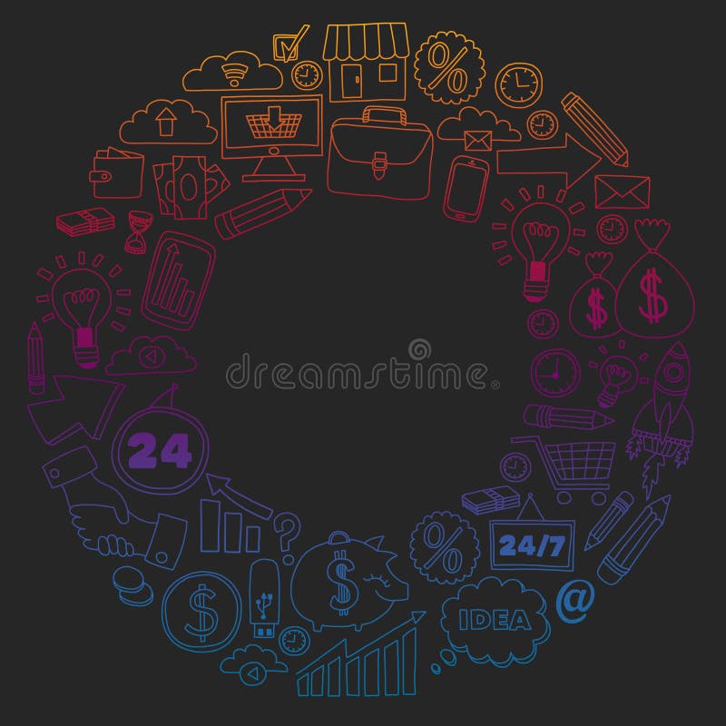 Business and Management Background. Pattern with Finance Icons ...