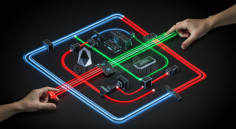 Quantum Computing Simulation Stock Illustration - Illustration of data, computer: 387363975