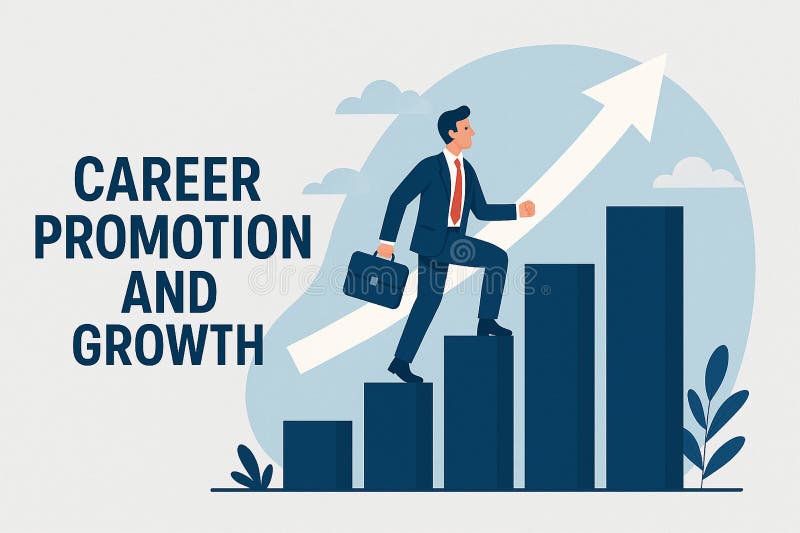 Career Promotion and Professional Growth Concept Stock Illustration ...