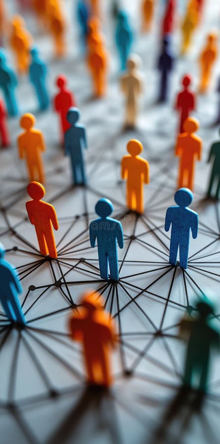 Social Network Connect Concept, Abstract Community Group, Minimalist ...